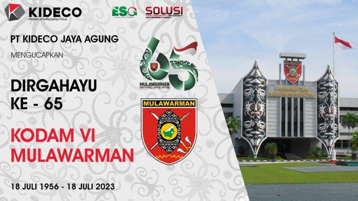 PT Kideco Jaya Agung Ucapkan Dirgahayu Ke-65 Kodam VI Mulawarman - Tribunkaltim.co