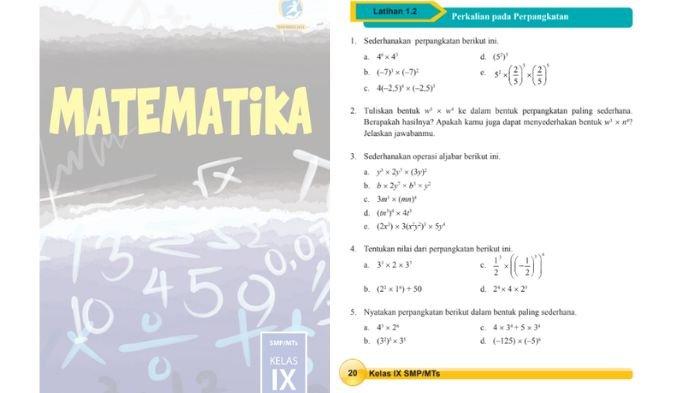 Kunci Jawaban Matematika Kelas 9 Semester Halaman 20, 21, 22 Latihan 1.2 Perkalian pada ...