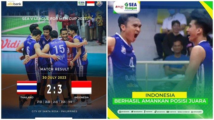 Timnas Voli Putra Indonesia Kawinkan Gelar Juara SEA V League 2023, Comeback Epik Bungkam ...