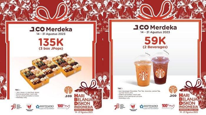 Katalog Promo J.CO Hari ini 19 Agustus 2023, Dapatkan 2 Minuman Dingin ...
