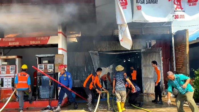 Pom Mini di Desa Tanah Periuk Paser Terbakar, Kerugian Capai Ratusan Juta Rupiah - Tribunkaltim.co