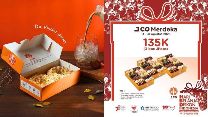 Promo J.CO Hari ini Kamis 31 Agustus 2023, Bayar Rp 135 Ribu Dapat 3 ...