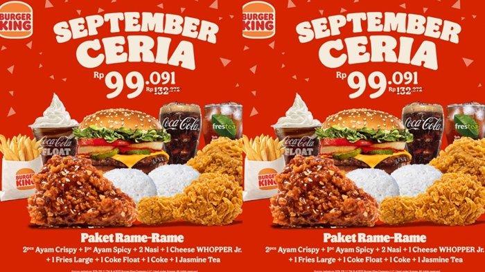 Promo Burger King di Bulan September 2023, Makan Kenyang Berdua hanya ...