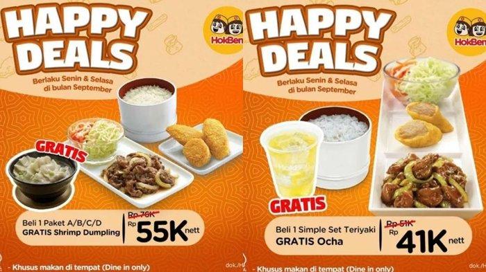 Promo Hokben Hari ini 18 September 2023, Beli 1 Simple Set Teriyaki Gratis Ocha hanya Rp 41.000 ...
