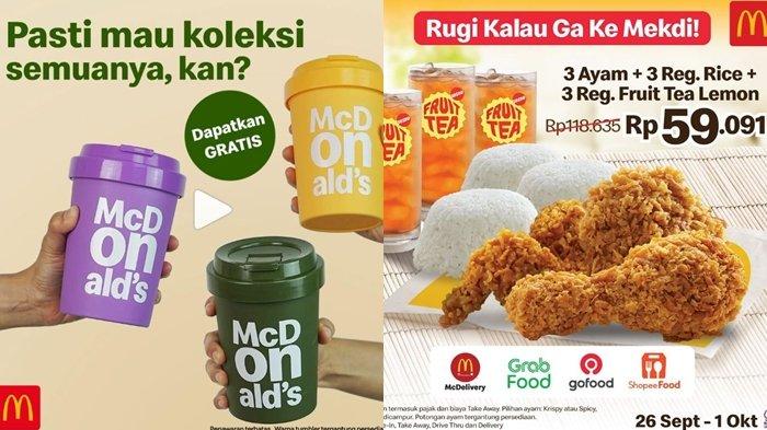 Katalog Promo McD Hari ini, Dapatkan 3 Potong Ayam, 3 Nasi dan 3 Fruit ...