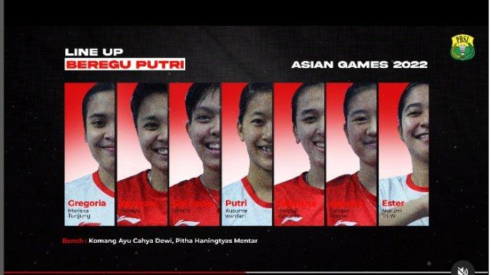 Jadwal Badminton Asian Games 2023 Hari Ini, Line Up Putri Indonesia vs China, Putra Ditantang ...
