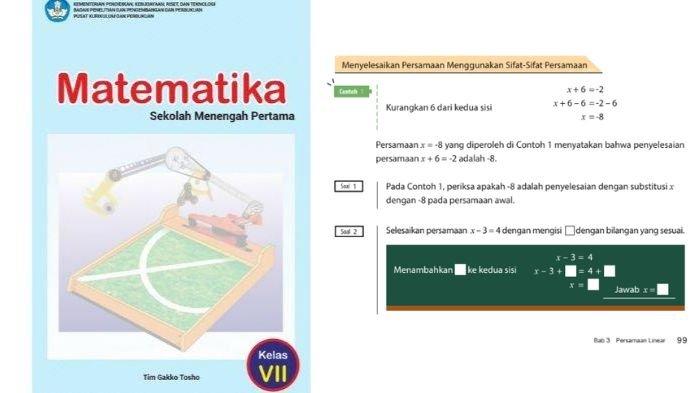 Kunci Jawaban Matematika Kelas 7 Halaman 99 dan 100 Kurikulum Merdeka Menyelesaikan Persamaan ...