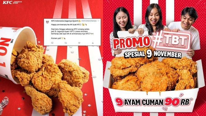 Katalog Promo KFC Khusus Hari ini Kamis 9 November 2023, TBT 9 Potong ...