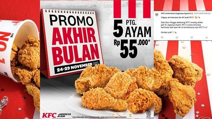 Hari Terakhir Promo KFC Akhir Bulan November, Dapatkan 5 Potong Ayam hanya Rp 55.000 ...