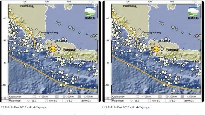 Info Bmkg Gempa Magnitudo 4 7 Serta Update Pusat Gempa Bogor Dan