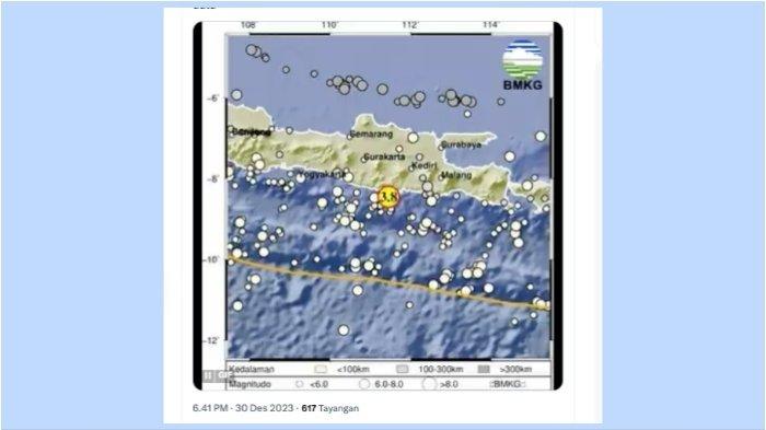 Baru Saja! Gempa Hari Ini Magnitudo 3,8, Pusat Gempa Terkini 2 Menit yang Lalu di Pacitan Jawa ...