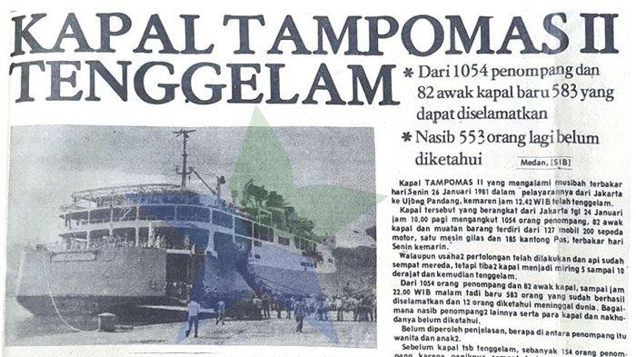 Sejarah 27 Januari: Kapal Tampomas II Tenggelam di Masalembo, 369 Tewas ...