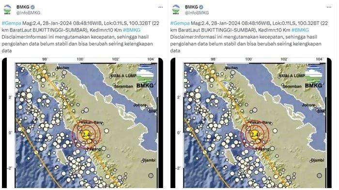 Gempa Terkini 2 Menit Lalu Guncang Bukittinggi Sumatera Barat, Ini Penjelasan BMKG - Tribunkaltim.co