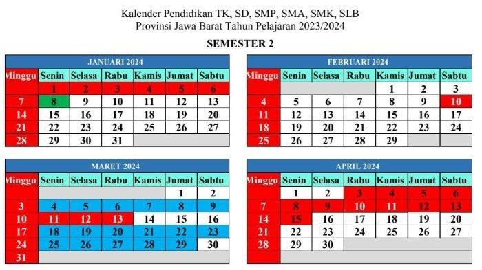 Jadwal Libur Siswa SD, SMP, SMA di Februari 2024 Sesuai Kalender Pendidikan - Tribunkaltim.co
