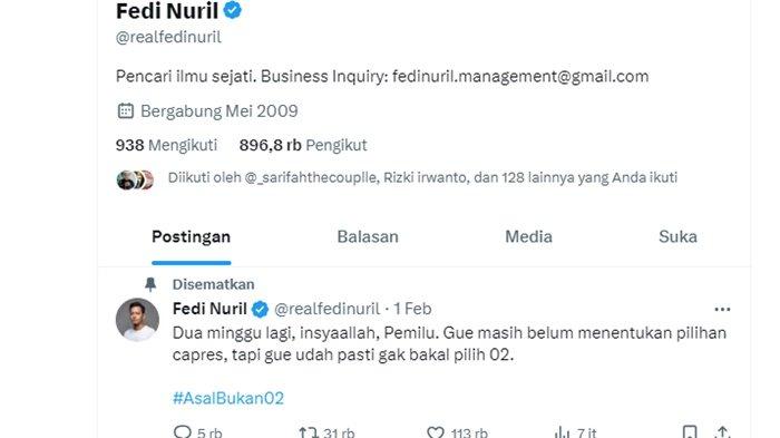 Profil/Biodata Fedi Nuril yang Viral di X, Debat soal Capres dengan ...