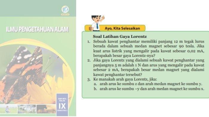 Kunci Jawaban IPA Kelas 9 Semester 2 Halaman 27 Kurikulum 2013: Soal Latihan Gaya Lorentz ...
