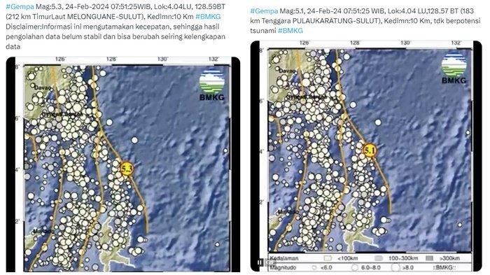 Gempa Barusan, Gempa di Pulau Karatung dan Melonguane, Info BMKG Terkini: Tidak Berpotensi ...
