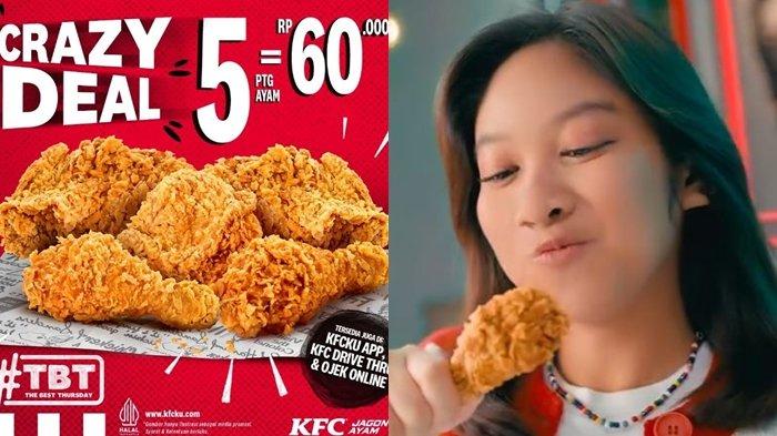 Katalog Promo KFC Hari ini 28 Maret 2024, Paket TBT 5 Potong Ayam hanya Rp 60.000 - Tribunkaltim.co
