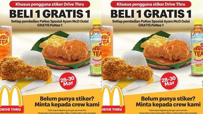 Hari Terakhir Katalog Promo McD, Khusus Pengguna Stiker Drive Thru Beli 1 Gratis 1 - Tribunkaltim.co