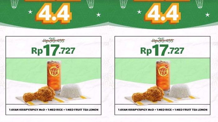 Katalog Promo McD Hari ini 4 April 2024, Dapatkan 1 Potong Ayam, Nasi ...