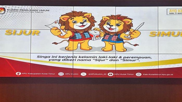 Sijur dan Simur, Sepasang Singa Sebagai Maskot Pilkada Kutim 2024 - Tribunkaltim.co