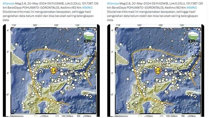 Gempa Barusan Magnitudo 2.8 Terjadi di Pohuwato Gorontalo, Cek Info Terkini BMKG - Tribunkaltim.co