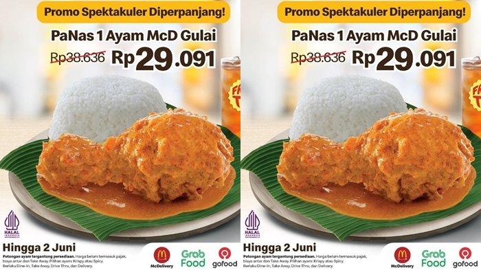Katalog Promo McD Hari ini 21 Mei 2024, Makan Siang Paket Ayam Gulai hanya Rp 29 Ribuan ...