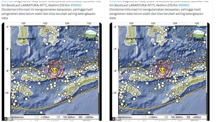 Barusan Gempa 3.8 Magnitudo di Larantuka Nusa Tenggara Timur, Cek Info BMKG Terkait Gempa ...