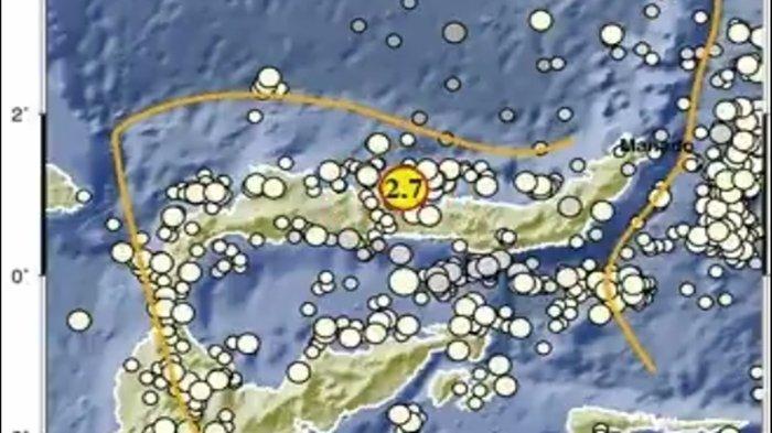 Baru Saja Gempa Magnitudo 2.7, Pusat Gempa di Gorontalo Utara Beberapa Menit Lalu, Cek Info BMKG ...