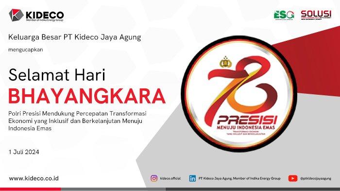 PT Kideco Jaya Agung Ucapkan Selamat Hari Bhayangkara Ke-78 - Tribunkaltim.co
