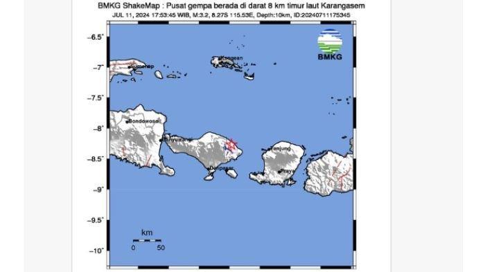 Baru Saja! Info BMKG Gempa Bali Hari Ini, Pusat Gempa Terkini 2 Menit yang Lalu Karangasem ...