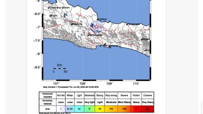 Info Gempa Hari Ini Baru Saja 2024 Kuningan-Tasikmalaya, Pusat Gempa 10 Menit yang Lalu Jawa ...