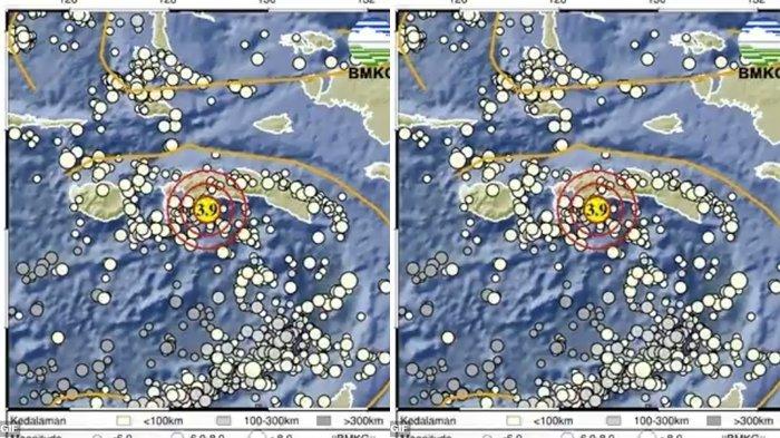 Baru Saja Gempa Magnitudo 3.9, Pusat Gempa Beberapa Menit Lalu di Maluku Utara, Info BMKG ...