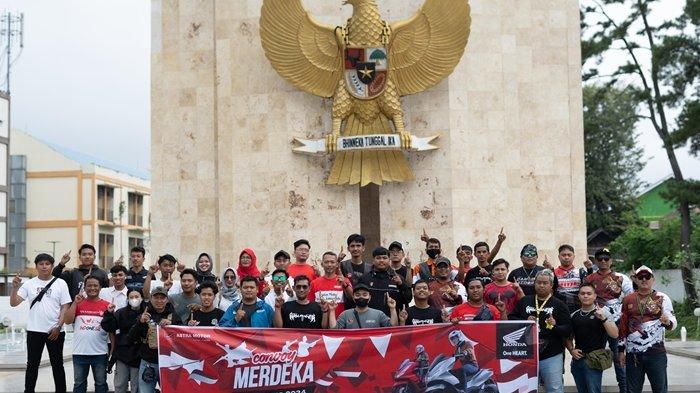 Rayakan HUT RI Ke-79 Astra Motor Kaltim 2 Gelar Convoy Merdeka Bersama 50 Bikers Honda PCX ...