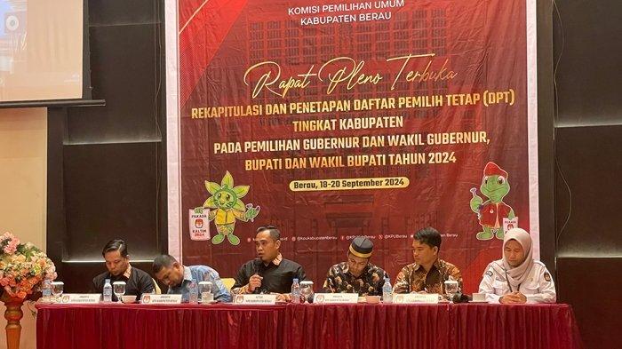 KPU Berau Gelar Rapat Pleno Terbuka Rekapitulasi dan Penetapan DPT Pilkada 2024 - Tribunkaltim.co