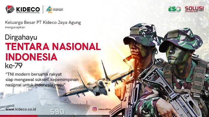PT Kideco Jaya Agung Ucapkan Dirgahayu ke 79 Tentara Nasional Indonesia - Tribunkaltim.co