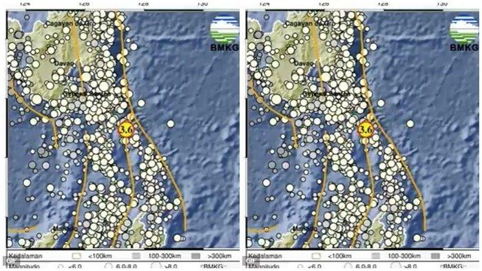 Baru Saja Gempa Magnitudo 3.6, Pusat Gempa 2 Menit Lalu di Melonguane ... Baru Saja Gempa Magnitudo 3.6, Pusat Gempa 2 Menit Lalu di Melonguane ...