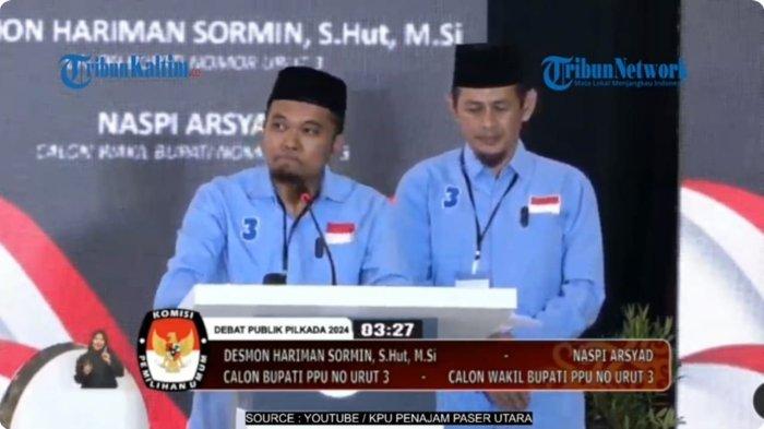 Closing Statement Debat Pilkada PPU 2024, Desmon: Didampingi Ilmu Agama ...