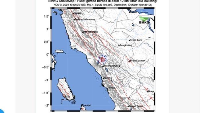Barusan! Info BMKG Gempa Sumbar Hari Ini 2024, Pusat Gempa Terkini 2 Menit yang Lalu Sumatera ...