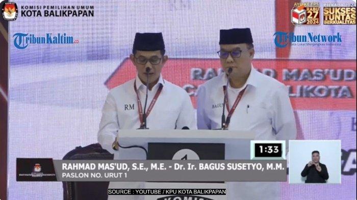 Debat Kedua Pilkada Balikpapan 2024, Rahmad Mas'ud-Bagus Susetyo Tawarkan Solusi Persoalan Air ...