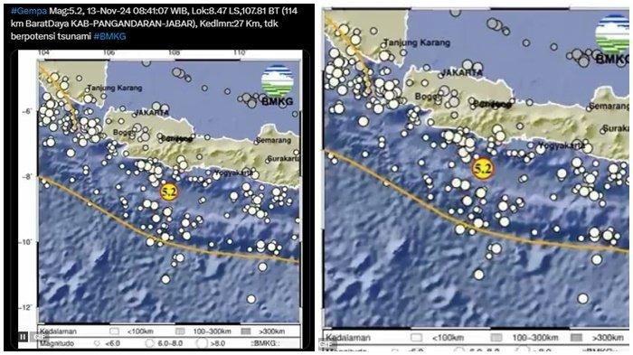Barusan! Info BMKG Gempa Pangandaran Hari Ini, Pusat Gempa Terkini 2 Menit yang Lalu di Jawa ...