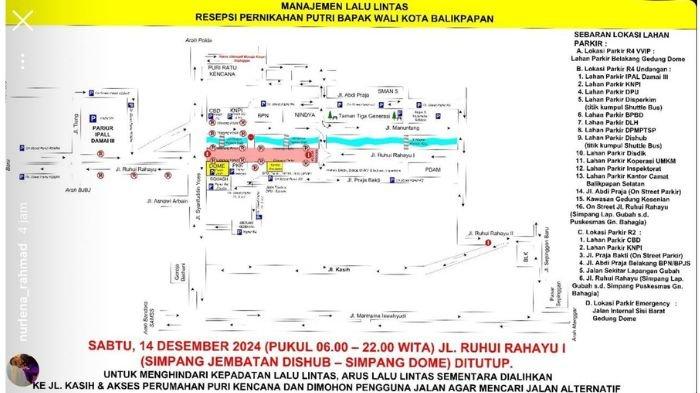 Ada Jalan yang Ditutup! Ini Manajemen Lalu Lintas Acara Resepsi Cindara ...