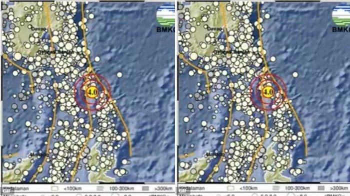 Baru Saja! Gempa Magnitudo 4.0, Pusat Gempa 2 Menit Lalu di Melonguane Sulawesi Utara, Cek Info ...