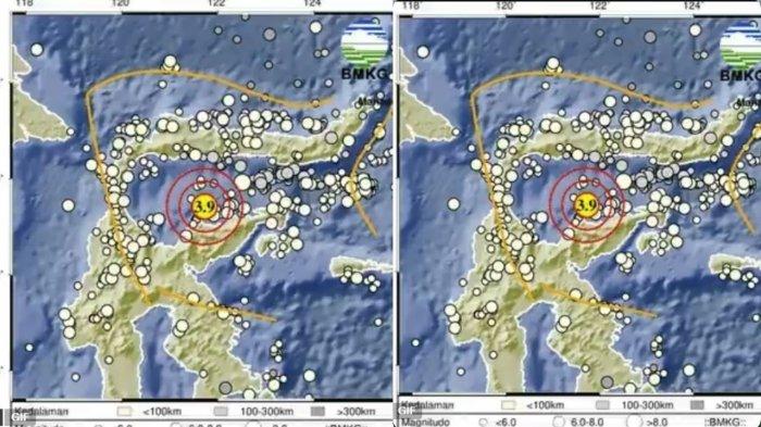 Gempa Hari Ini Guncang Tojo Una-Una Sulawesi Tengah, Magnitudo 3.9, Cek Info BMKG - Tribunkaltim.co
