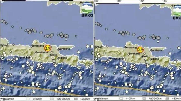 Baru Saja! Gempa Magnitudo 2.9, Pusat Gempa 2 Menit Lalu di Bojonegoro Jawa Timur, Cek Info BMKG ...