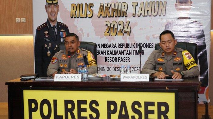 Polres Paser Gelar Rilis Akhir Tahun, Gangguan Kamtibmas dan Kasus Narkoba Meningkat Sepanjang ...