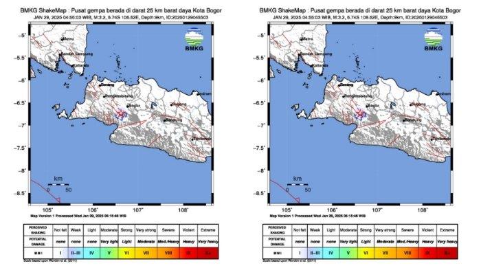 Baru Saja! Pusat Gempa Magnitudo 3,2 di Barat Daya Bogor, Simak Info BMKG! - Tribunkaltim.co