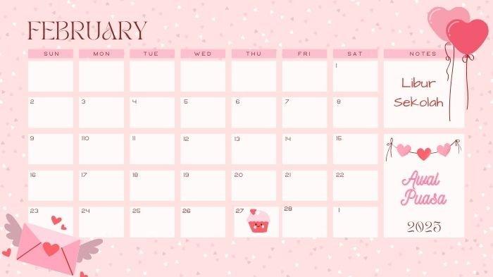 Kalender Tanggal Merah Februari 2025, Ada Hari Libur Sekolah Awal Ramadhan, Kapan Awal Puasa ...