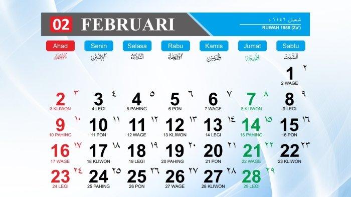 Kalender Februari 2025: Cek Tanggal Merah, Hari Besar, Peluang Cuti dan ...