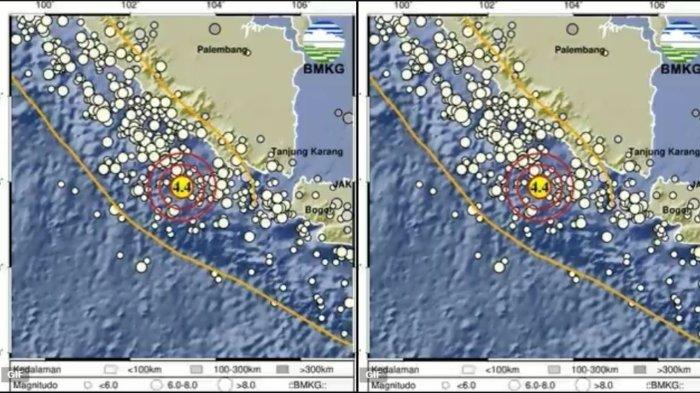 Baru Saja! Gempa Bumi Magnitudo 4.4, Pusat Gempa di Pesisir Barat Lampung, Cek Info BMKG ...